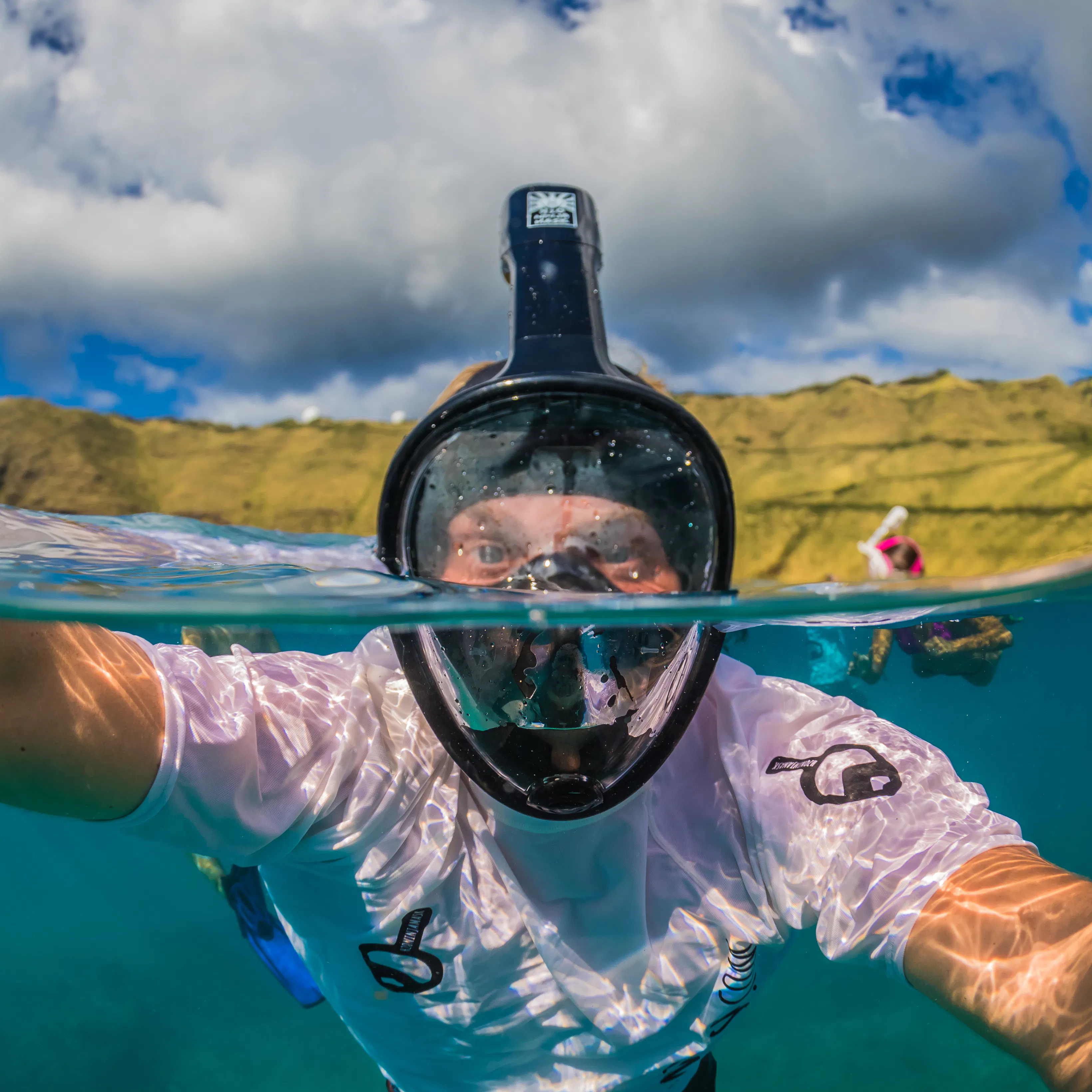 H2O Ninja Mask Full Face Snorkel Mask + Gopro Mount - Blue | Fitness ...