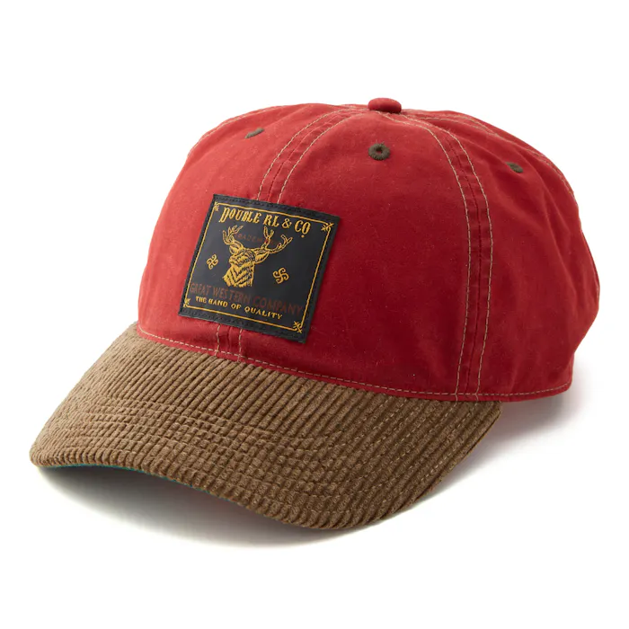 RRL Oil Cloth Ballcap Hat With Corduroy Brim | Huckberry