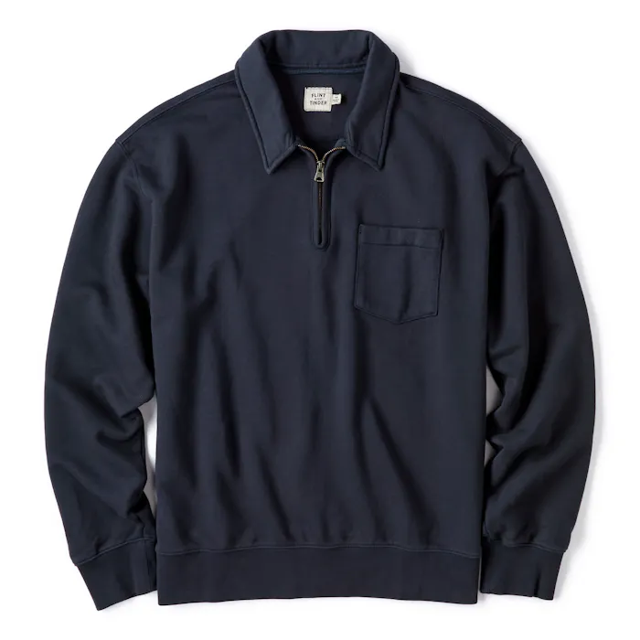 Flint and Tinder Midweight Terry Quarter Zip Sweatshirt | Huckberry