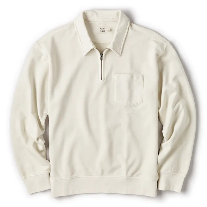Flint and Tinder Midweight Terry Quarter Zip Sweatshirt | Huckberry