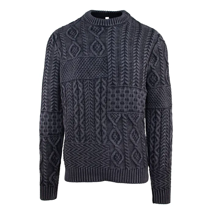 Schott Stonewashed Patchwork Sweater | Huckberry