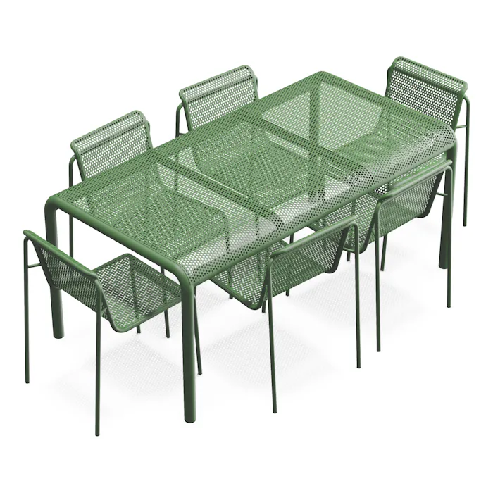 Neighbor Perf Dining Set (Table + 6 Chairs) | Huckberry